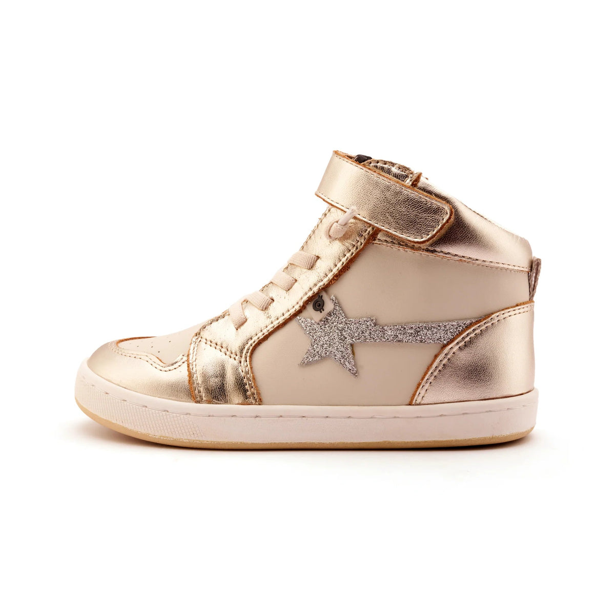 Oldsoles Gold Beige Velcro High Top 1007 – Shooz