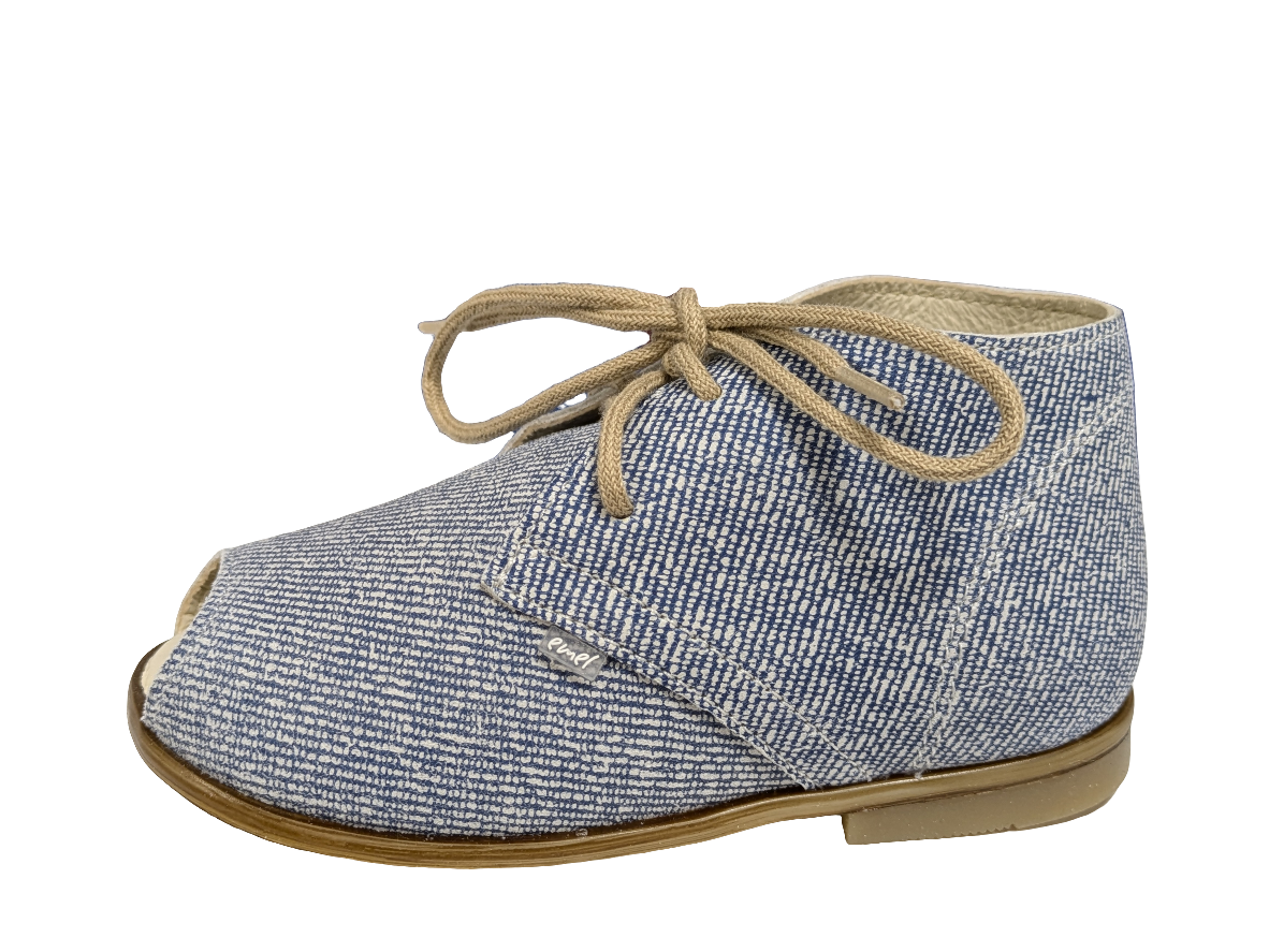 Emel Light Denim Open Toe Lace Up 1433-23 – Shooz